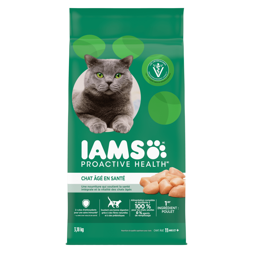 NOURRITURE SÈCHE POUR CHAT ÂGÉ EN SANTÉ IAMS(MC) AVEC POULET